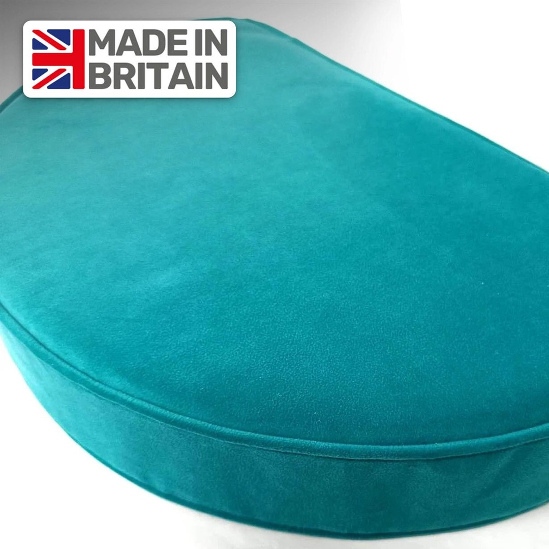 Half Moon Wipe Clean Velvet Foam Filling Scatter Cushions Back Support ...