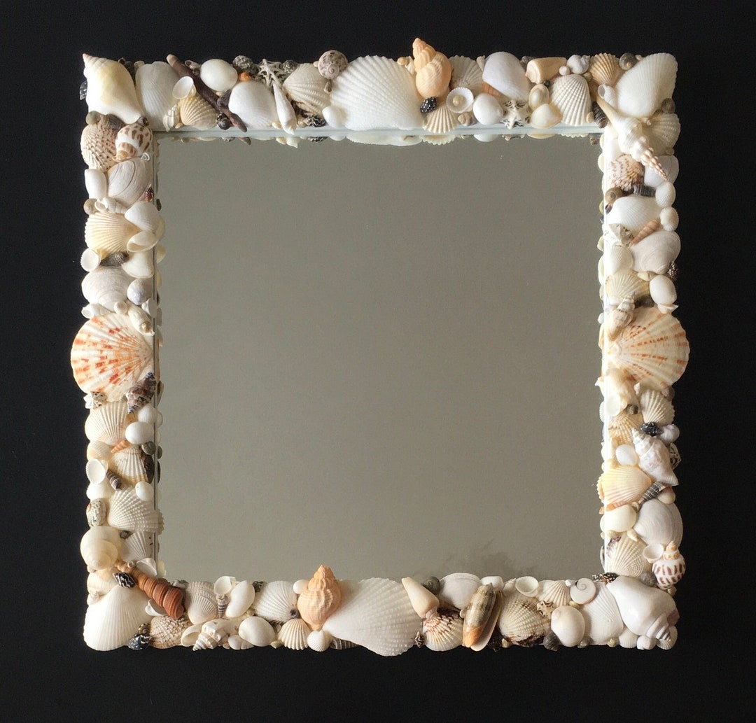 UK Only White Seashell Mirror - Etsy