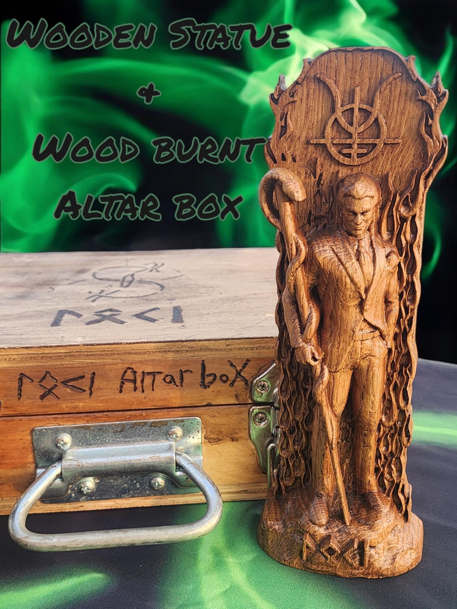Loki Norse God Deity Travel Altar Box - Etsy