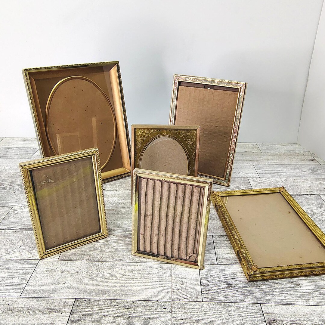 Vintage Gold Picture Frame Set of 6 | Ornate Mixed Sizes | Gallery Wall ...