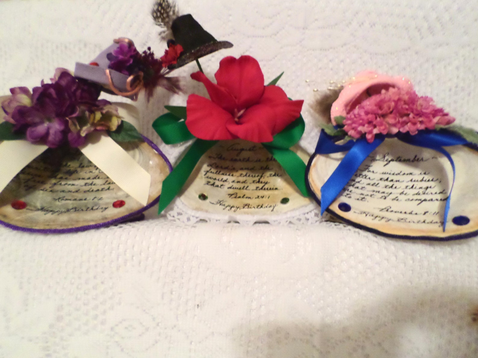 HAPPY BIRTHDAY SHELLS Birth Month Flowers & Birthstone Gems ...