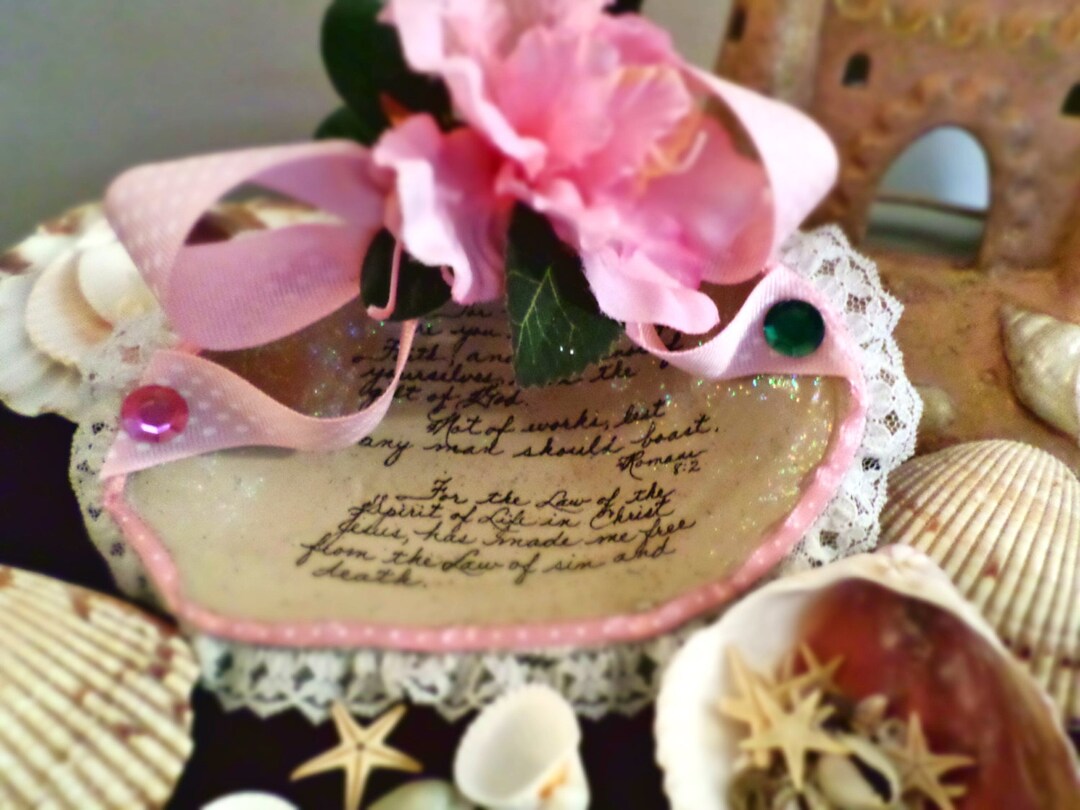 SCRIPTURE SEASHELL Wedding, Event, Party Favors OR Inspirational Gift ...