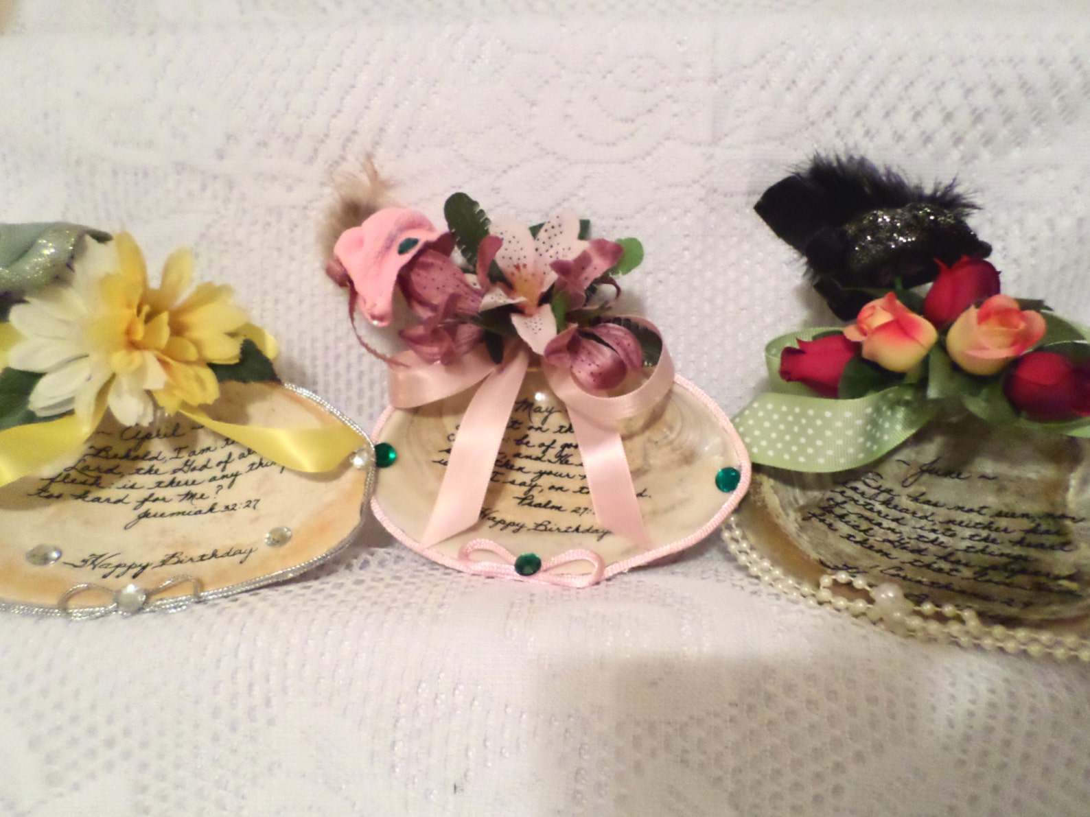 HAPPY BIRTHDAY SHELLS Birth Month Flowers & Birthstone Gems ...