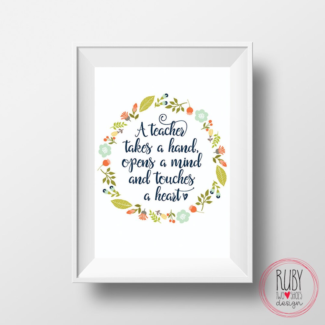 Printable, Teacher Print, Wall Print, Quote, Teacher Gift, Teacher ...