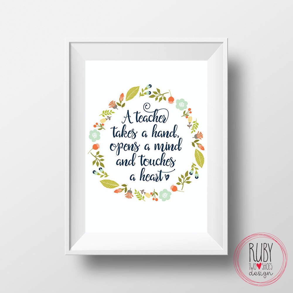 Printable, Teacher Print, Wall Print, Quote, Teacher Gift, Teacher ...