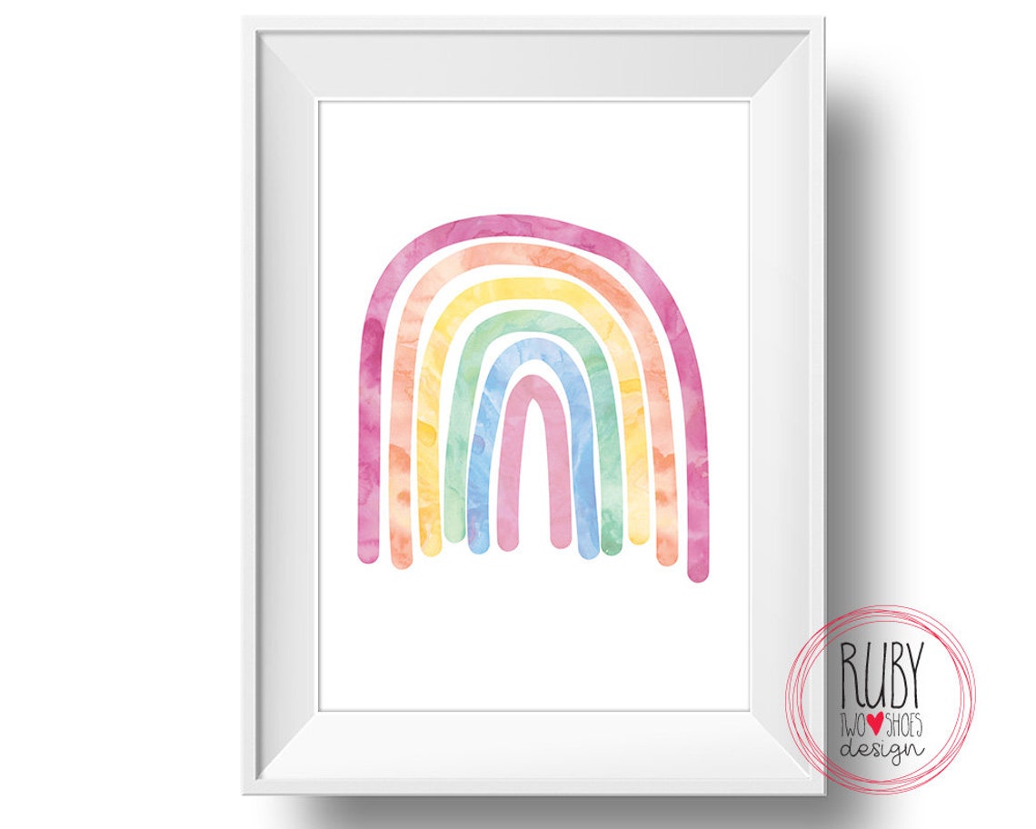 Printable Rainbow Print Pastel Rainbow Digital Download - Etsy