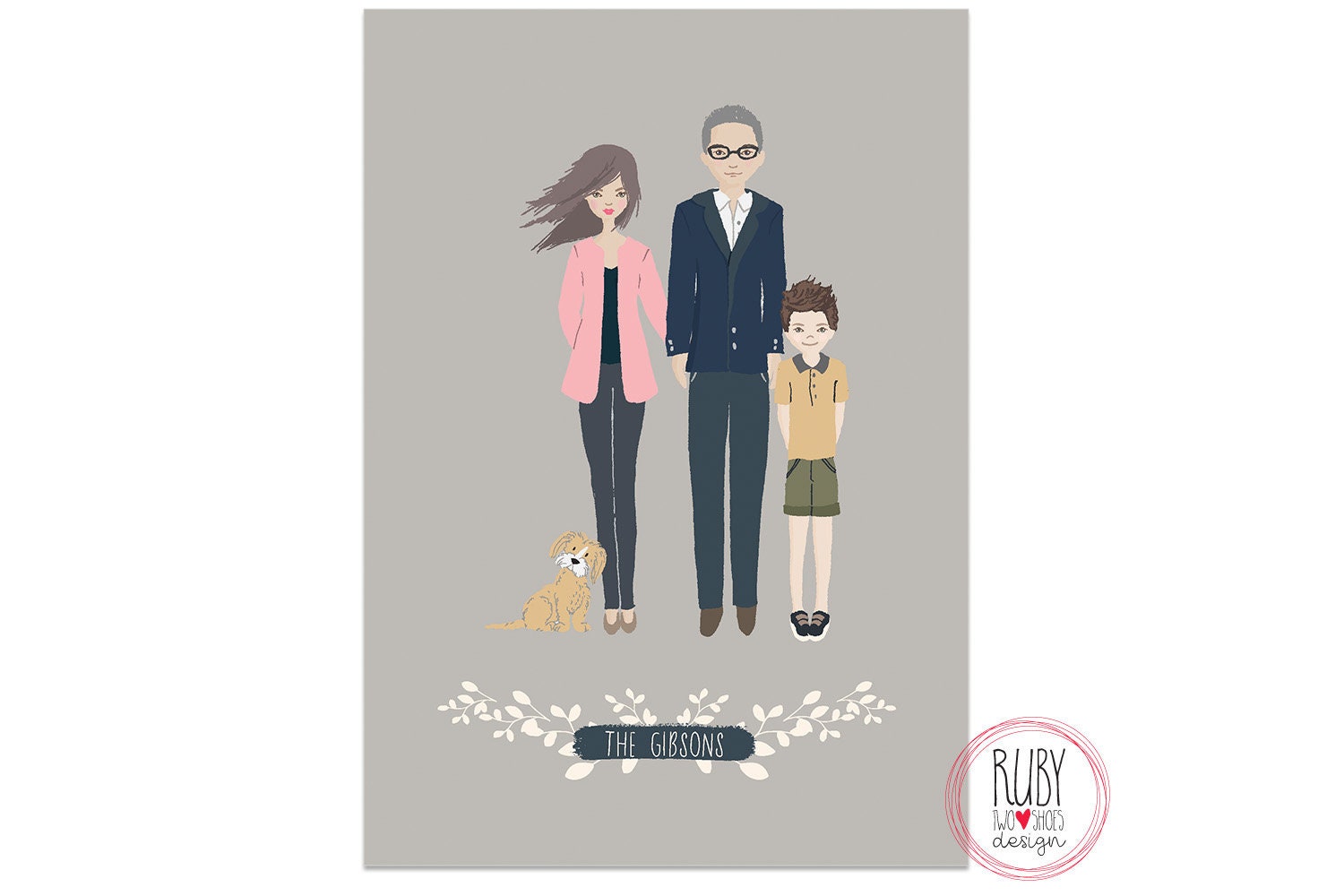 PRINTABLE Digital Portrait Family Portrait Custom Portrait | Etsy
