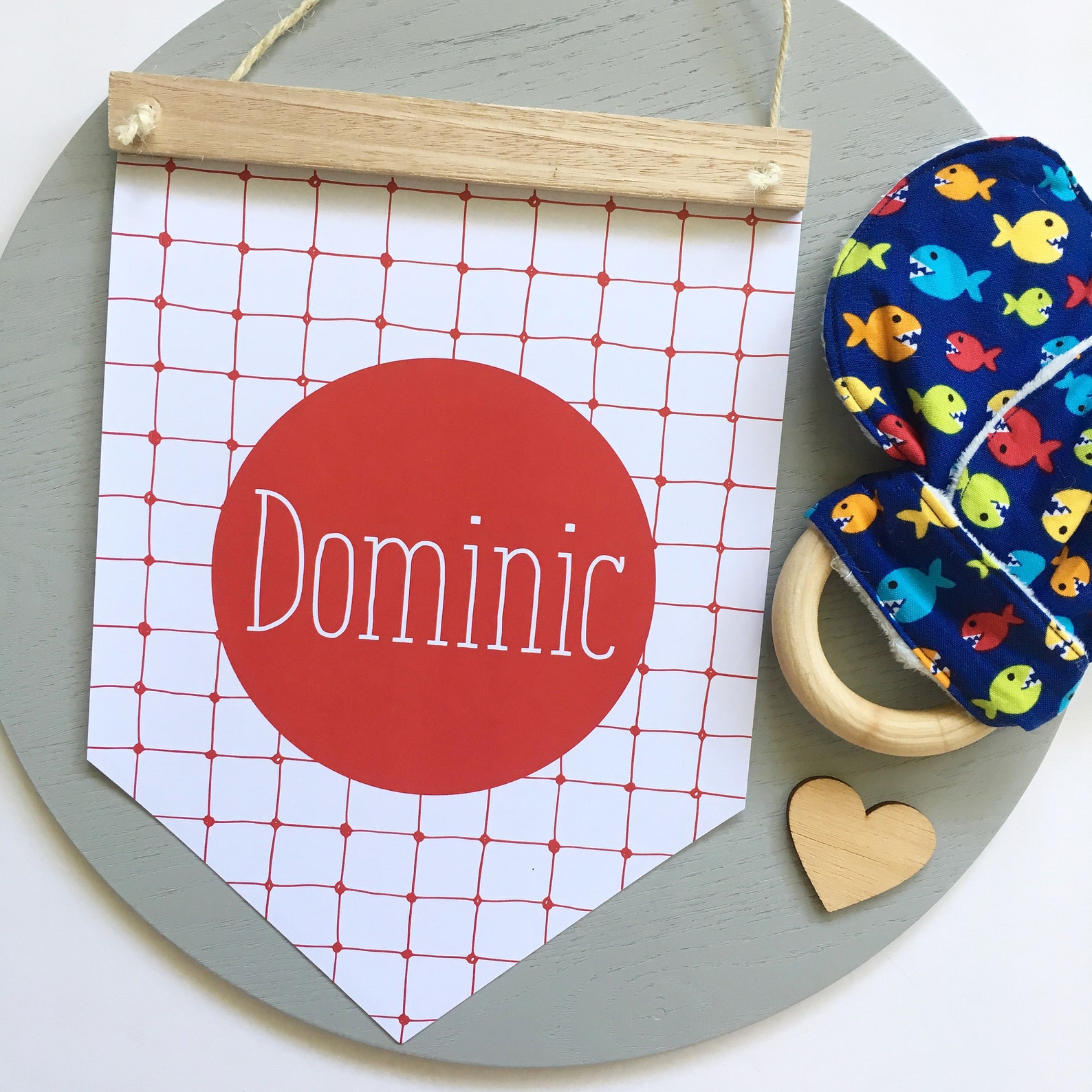 Custom name wall flag wall print modern wall art banner | Etsy