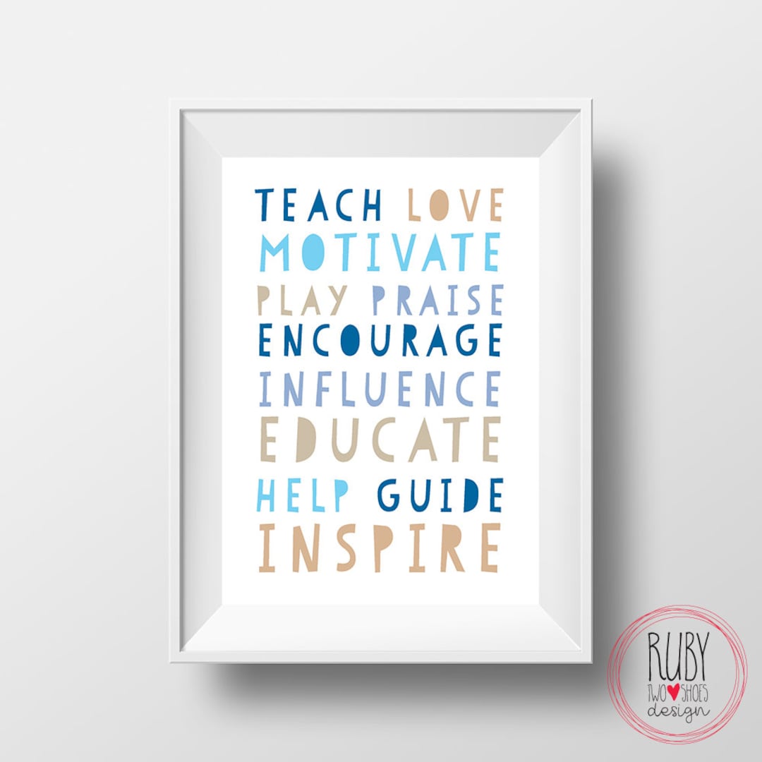 Printable, Teacher Print, Wall Print, Teacher Quote, Teacher Gift ...