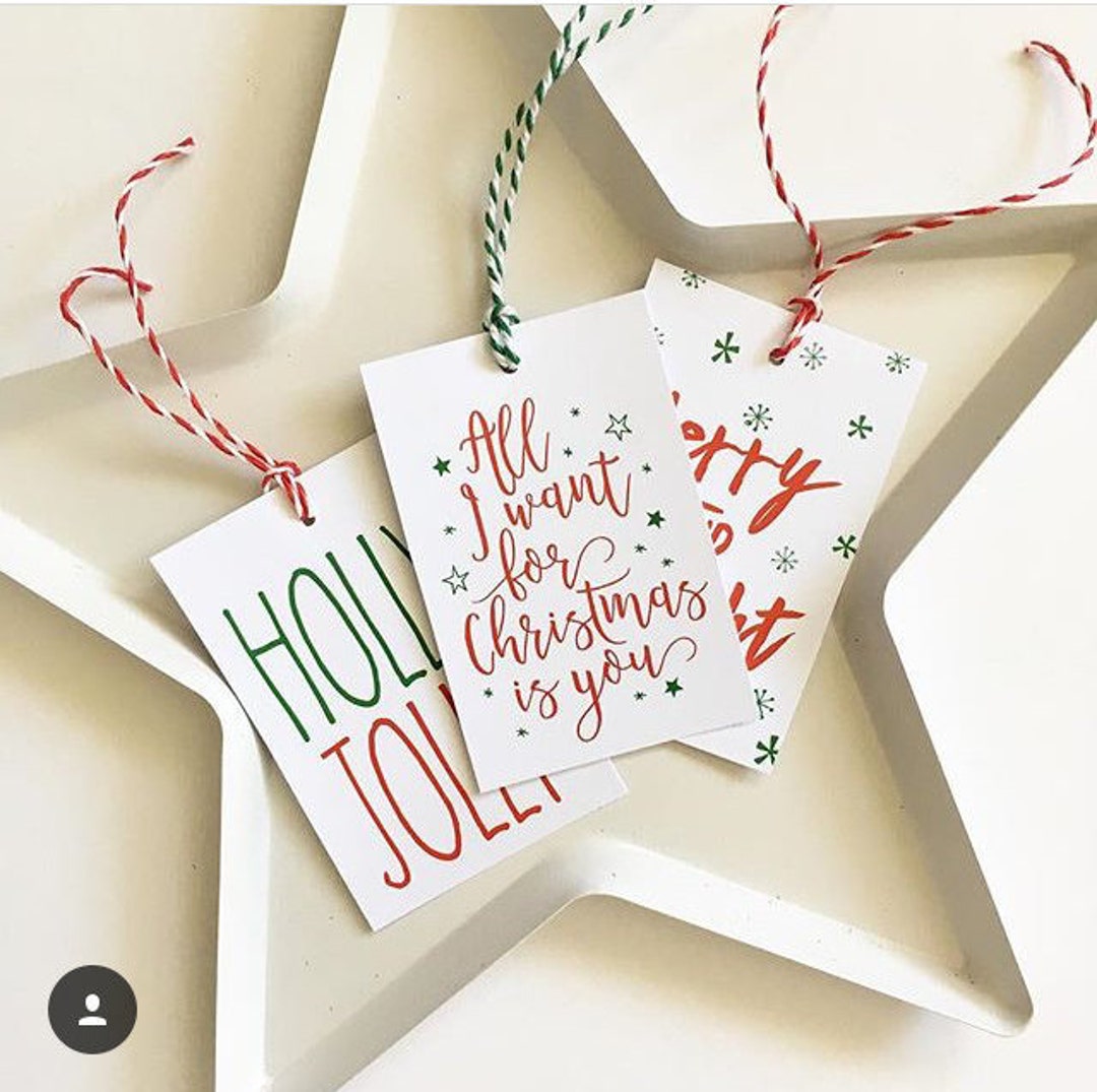 Printable Christmas Tag, Instant Download, Christmas Gift Tag ...