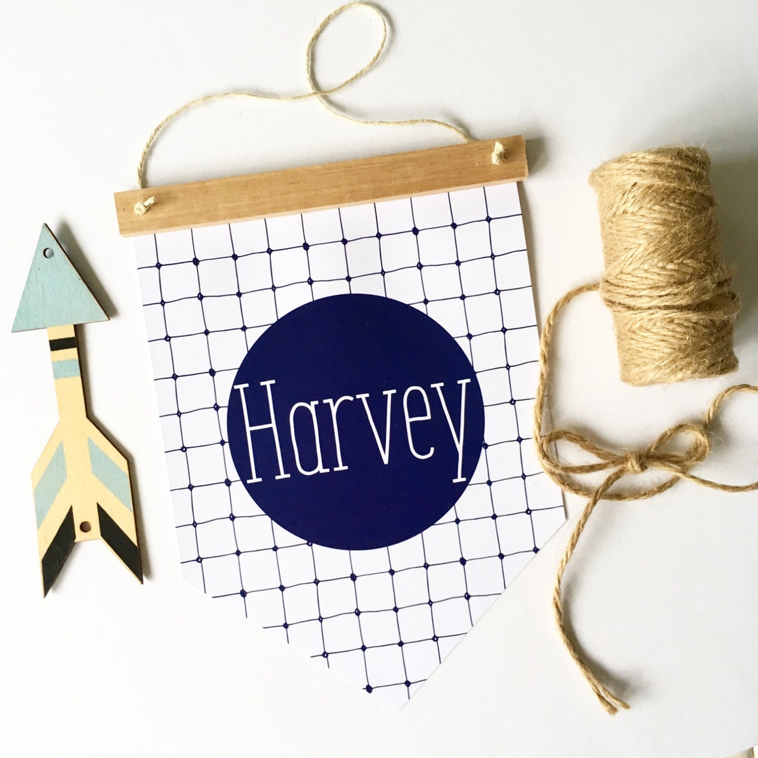 Custom Name Wall Flag, Wall Print, Modern, Wall Art, Banner, Name Print ...