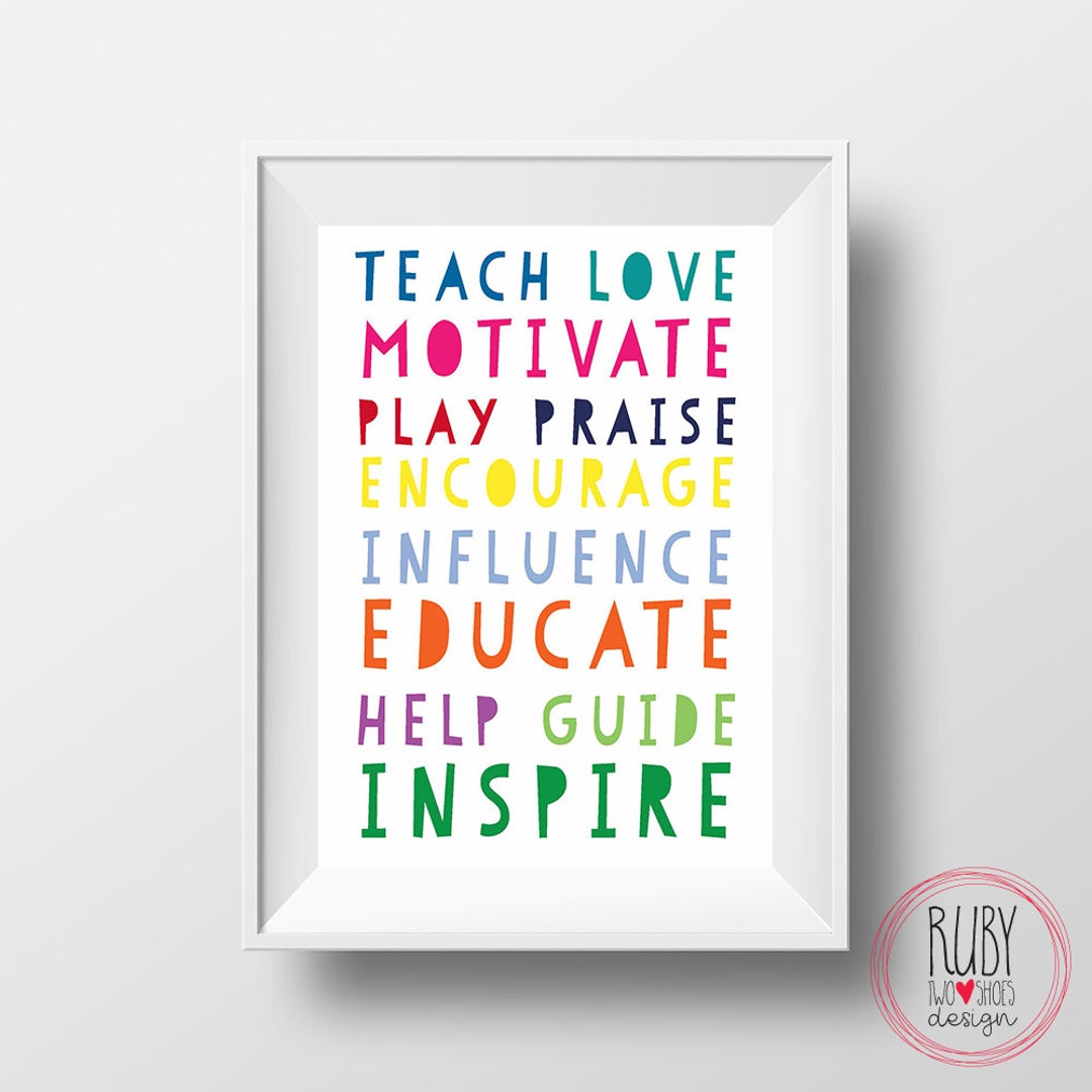 Printable, Teacher Print, Wall Print, Teacher Quote, Teacher Gift ...