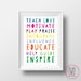 Printable, Teacher Print, Wall Print, Teacher Quote, Teacher Gift ...