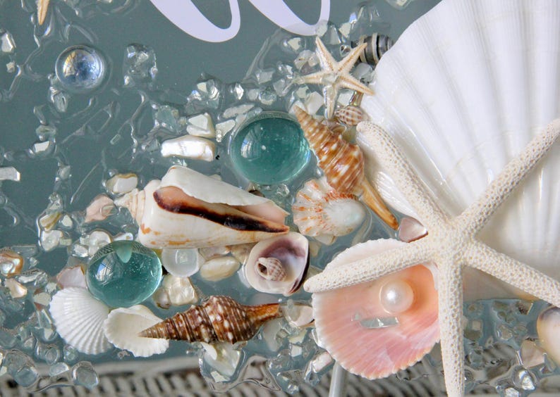 Seashell Welcome Sign: Beach Cottage Decor, Coastal Wall Art - Etsy