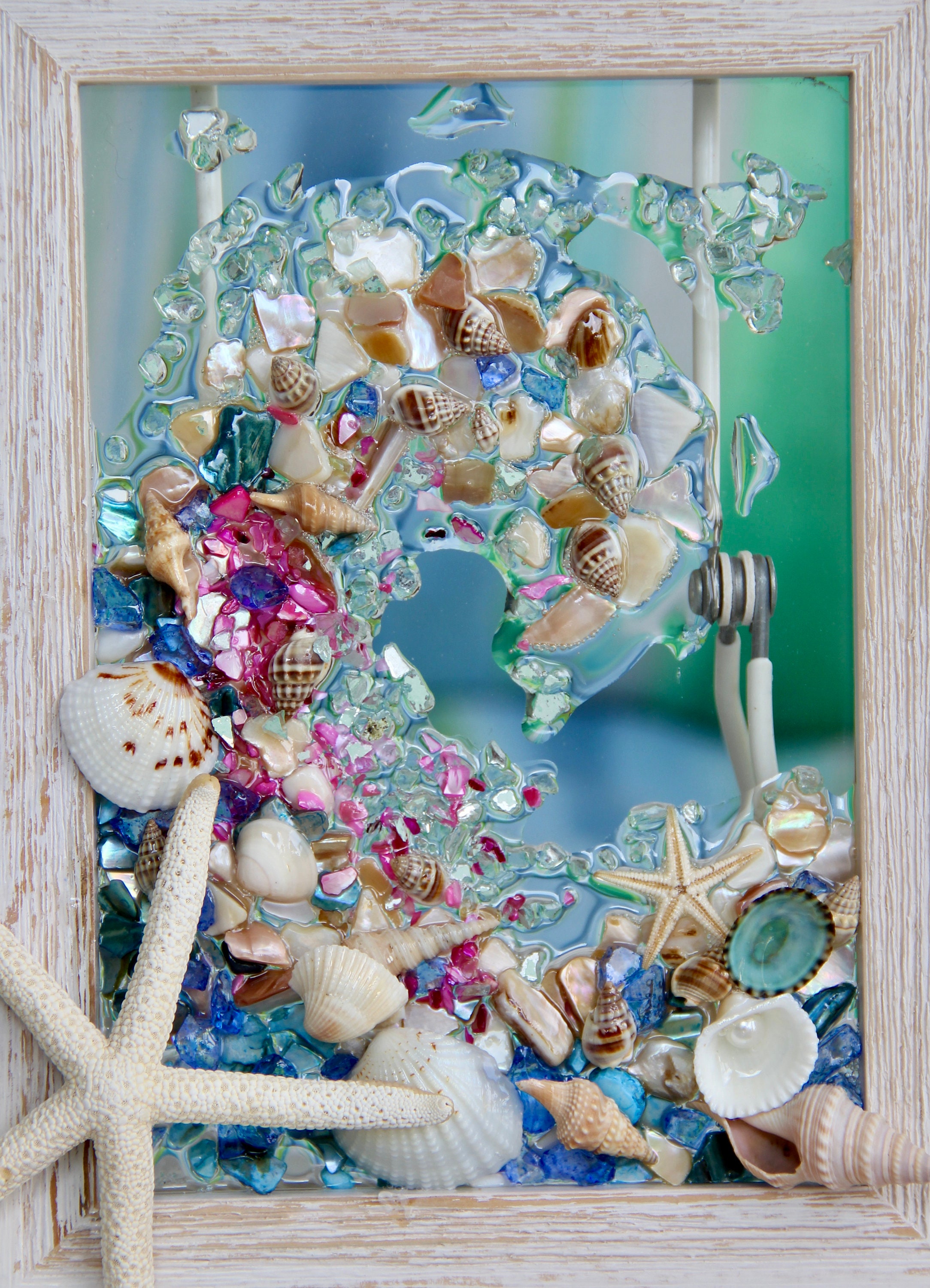 Coastal Wall Hanging Seashell Art Nautical Decor for | Etsy