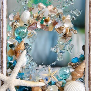 Coastal Wall Hanging, Seashell Art, Nautical Decor for Bathroom, Beach ...