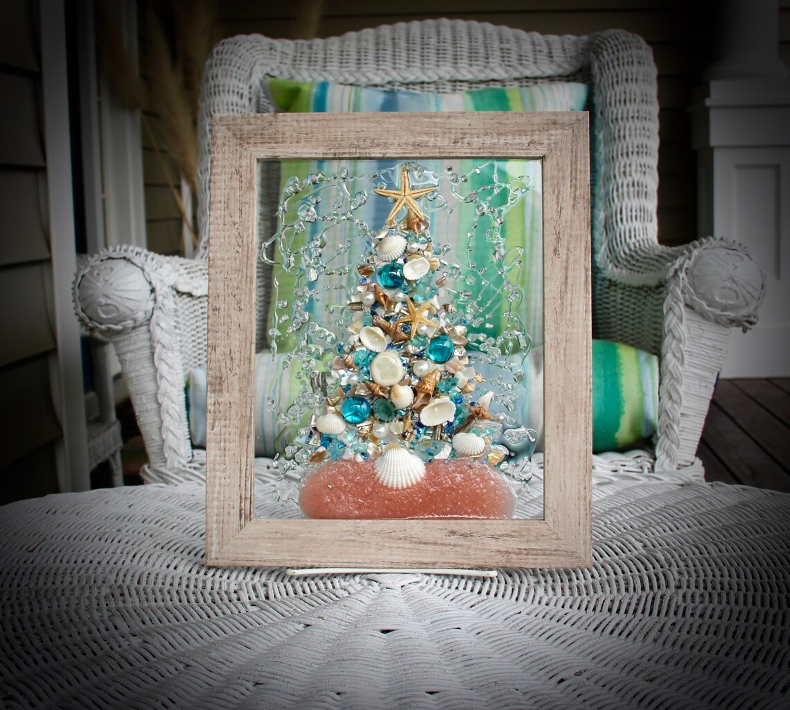 Seashell Tree Wall Hanging for Coastal Christmas Decor - Etsy