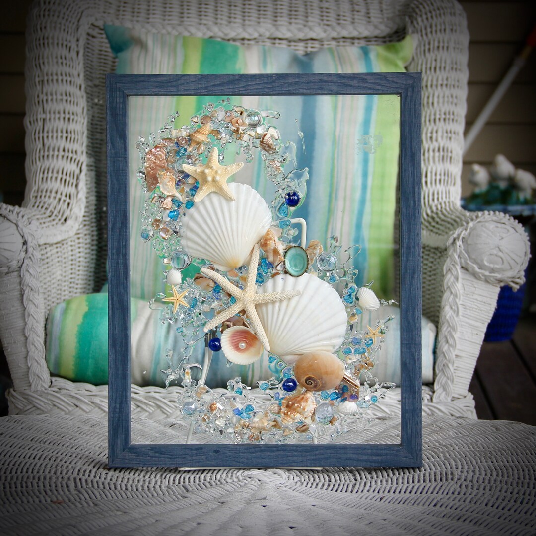 Blue Art for Beach Decor, Beach House Glass Wall Art, Coastal Wall ...