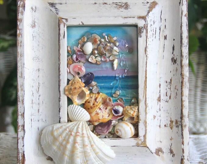 Beach Glass Art for Coastal Decor Beach Bathroom Decor Beach - Etsy