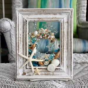 Coastal Wall Hanging, Seashell Art, Nautical Decor for Bathroom, Beach ...