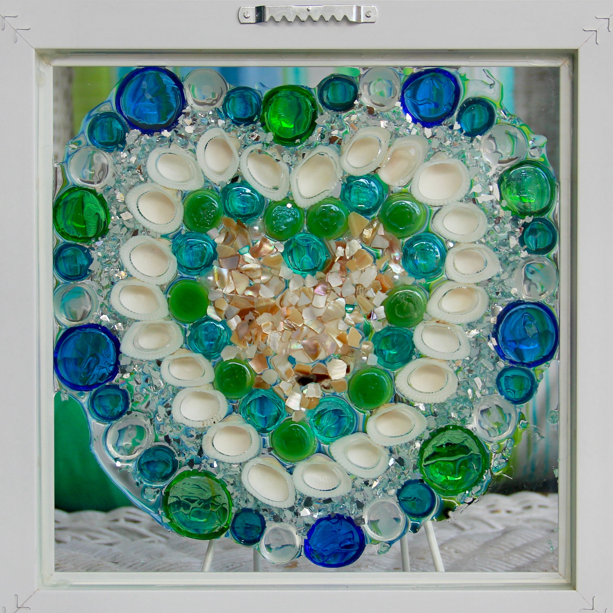 Blue Heart Wall Art for Beach Decor Coastal Heart Decor | Etsy