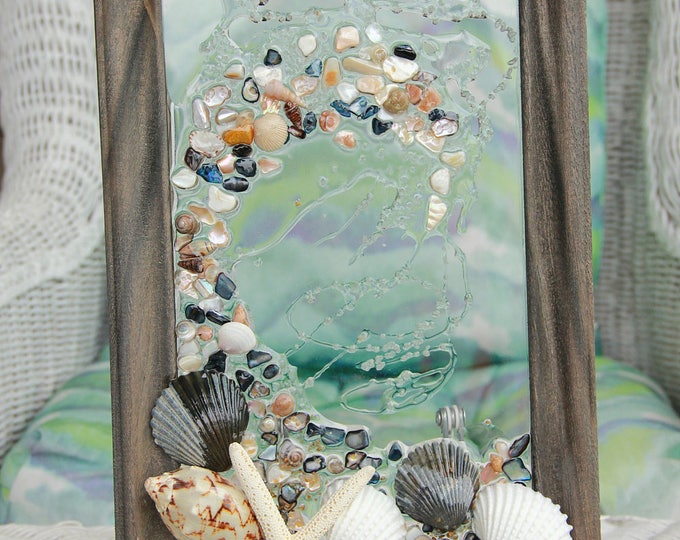 Starfish Wall Art, Beach Art With Shells, Shell Art for Beach Decor ...