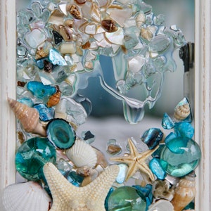 Coastal Wall Hanging Seashell Art Nautical Decor for - Etsy