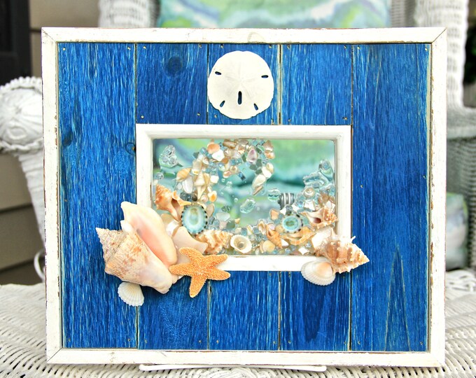 Sand Dollar Wall Art, Beach Art With Shells, Beach Glass Art for Beach ...