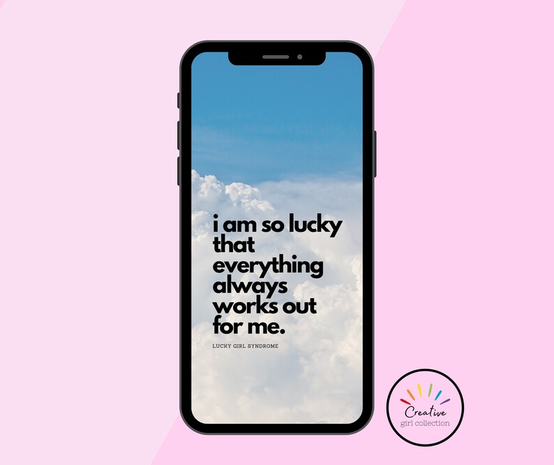 Lucky Girl Syndrome Digital Wallpaper Download Etsy Ireland