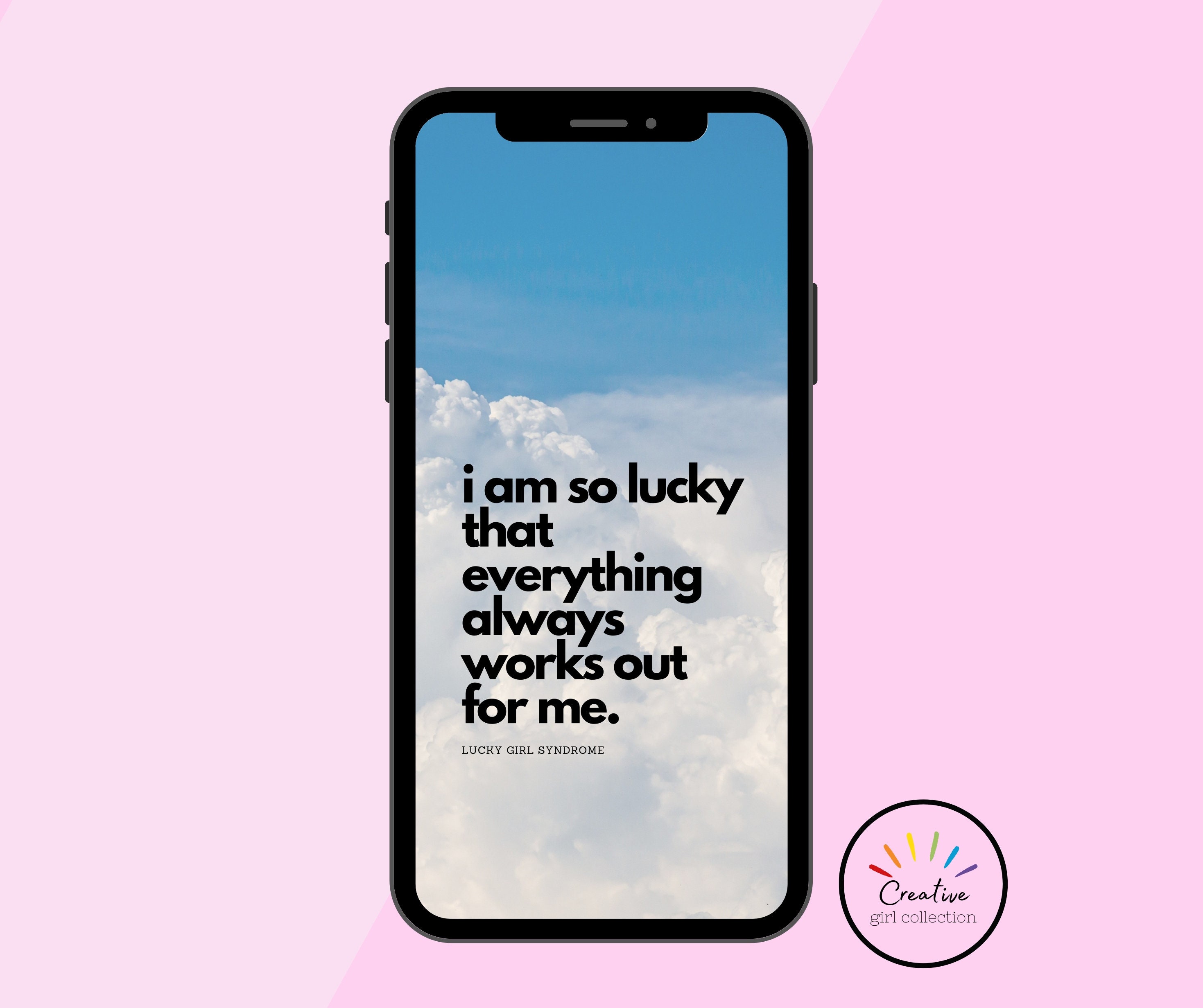 Lucky Girl Syndrome Digital Wallpaper Download Etsy