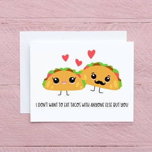 Funny Taco Card for Boyfriend Girlfriend Anniversary Card - Etsy