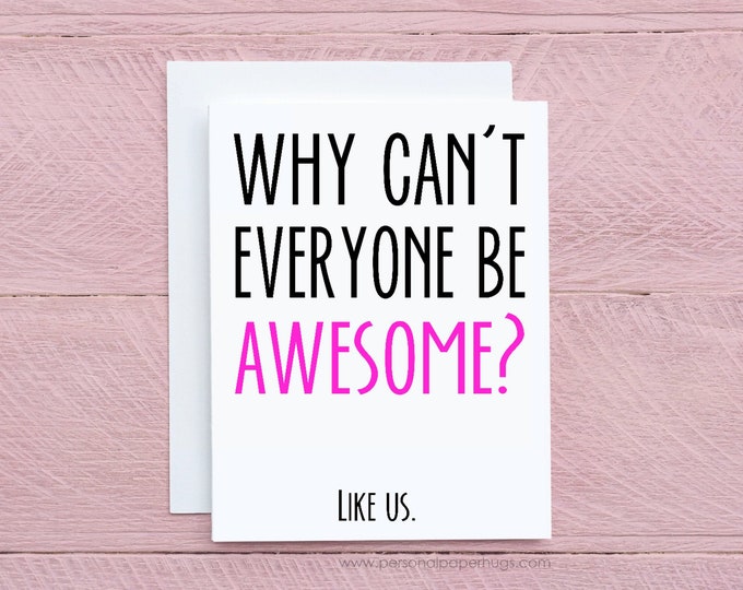 You Are Awesome Card / Funny Friendship Card / Funny Card - Etsy