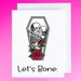 Romantic Funny Let's Bone Skeleton Card - Etsy