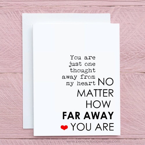 Miss You Card Missing You Card Long Distance Relationship Etsy