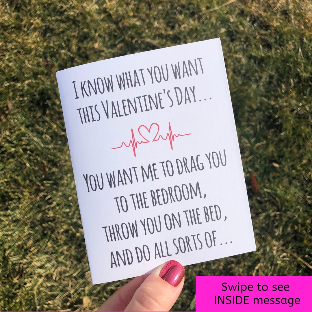 Funny Dirty Naughty Valentine's Day Card for Her - Etsy