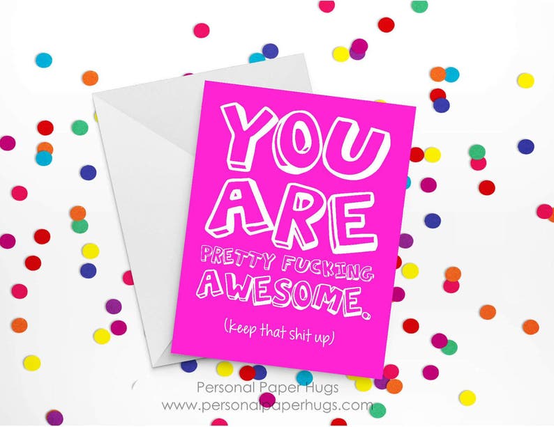 You Are Awesome Way to Go Congrats Encouragement Card for - Etsy