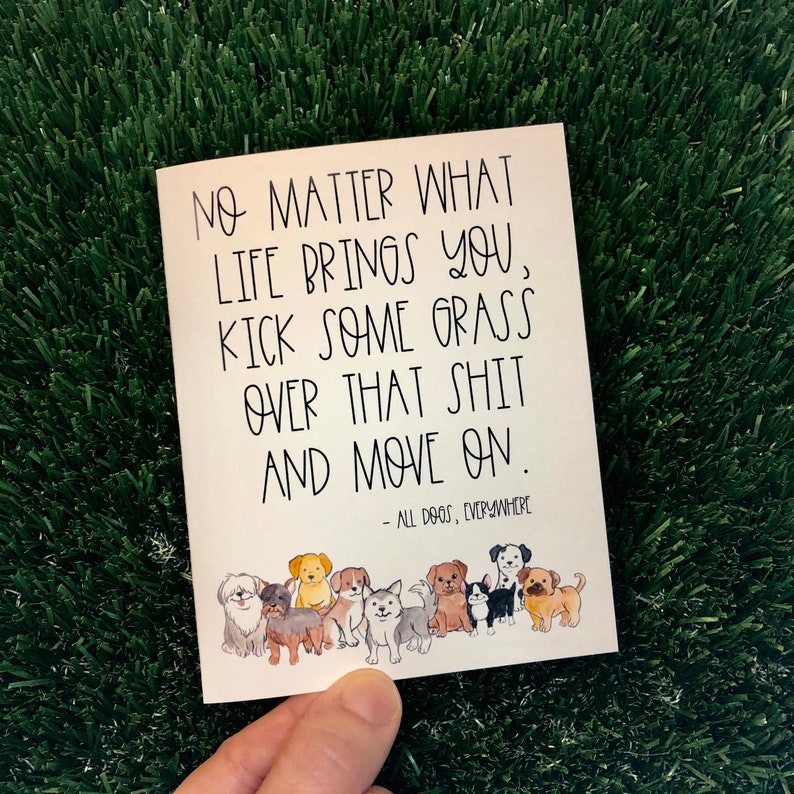 Cute Funny Dog Puppy Encouragement Inspirational Thinking of | Etsy