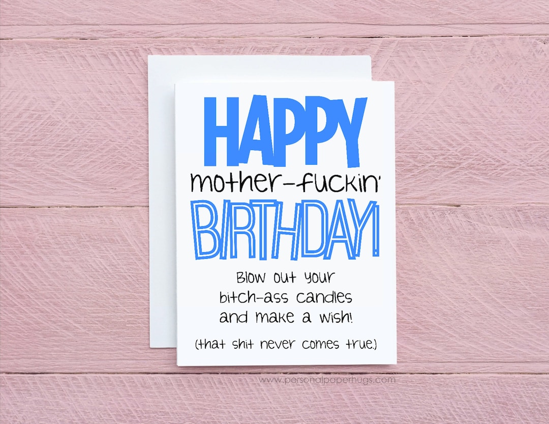 Funny Birthday Card / Inappropriate Birthday Card /funny Birthday Card ...