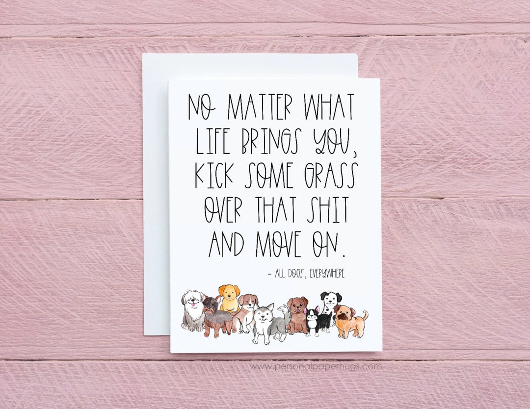 Cute Funny Dog Puppy Encouragement Inspirational Thinking of You ...