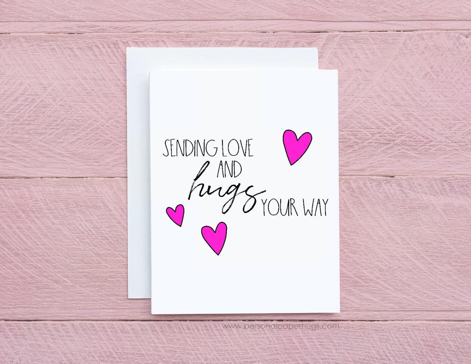 Thinking Of You Encouragement Sending Love And Hugs Your Way Etsy