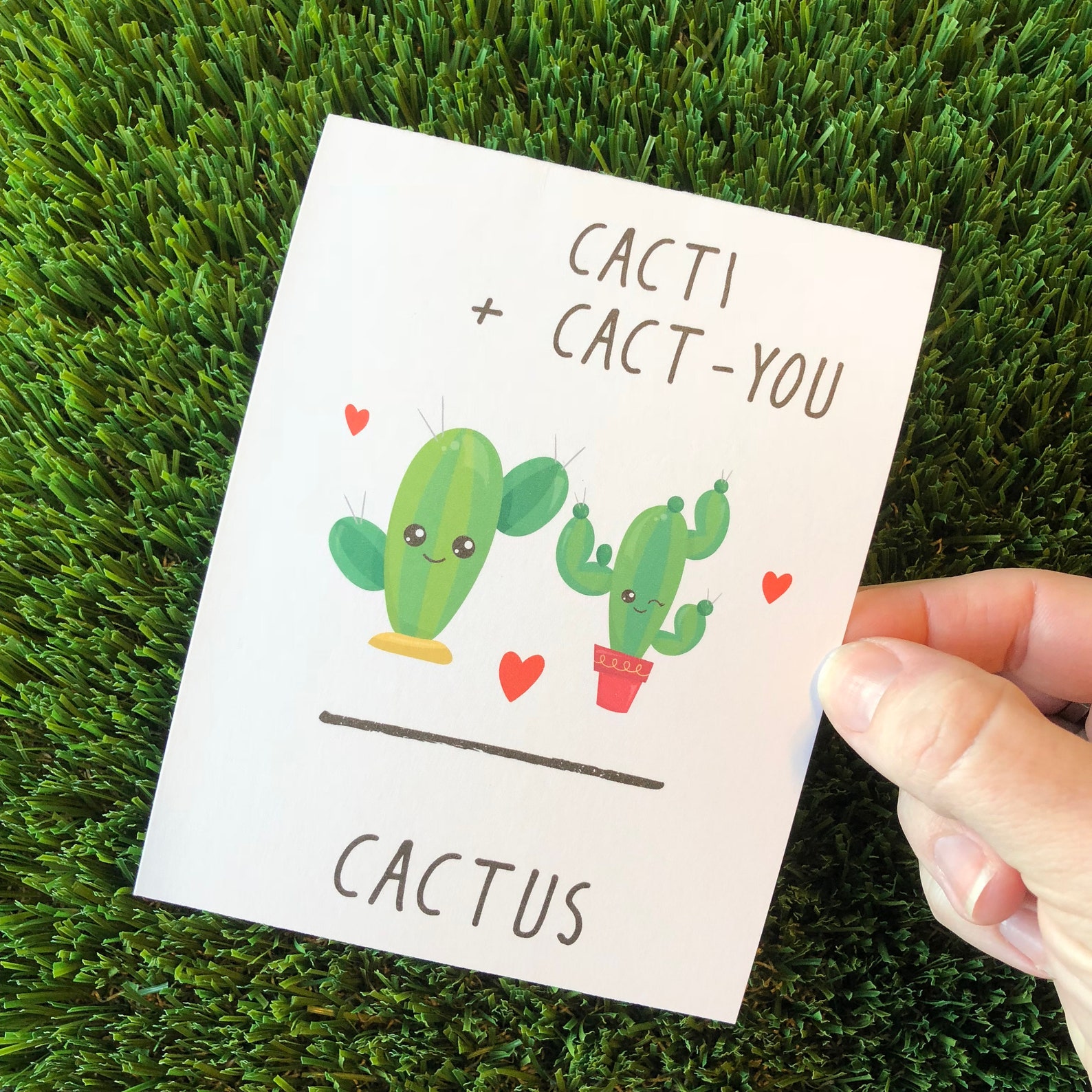 Cute Cactus Card Long Distance Relationship Card Succulent | Etsy
