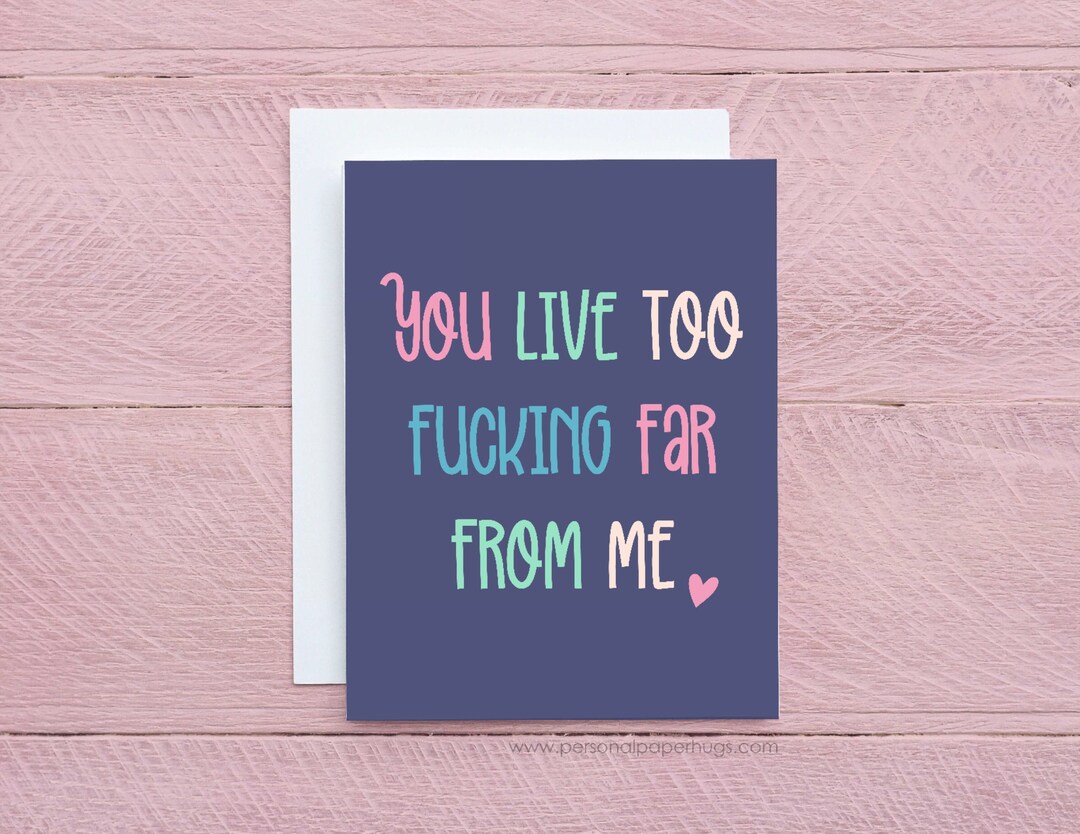 Funny Sarcastic Long Distance Greeting Card for Friend or Family - Etsy