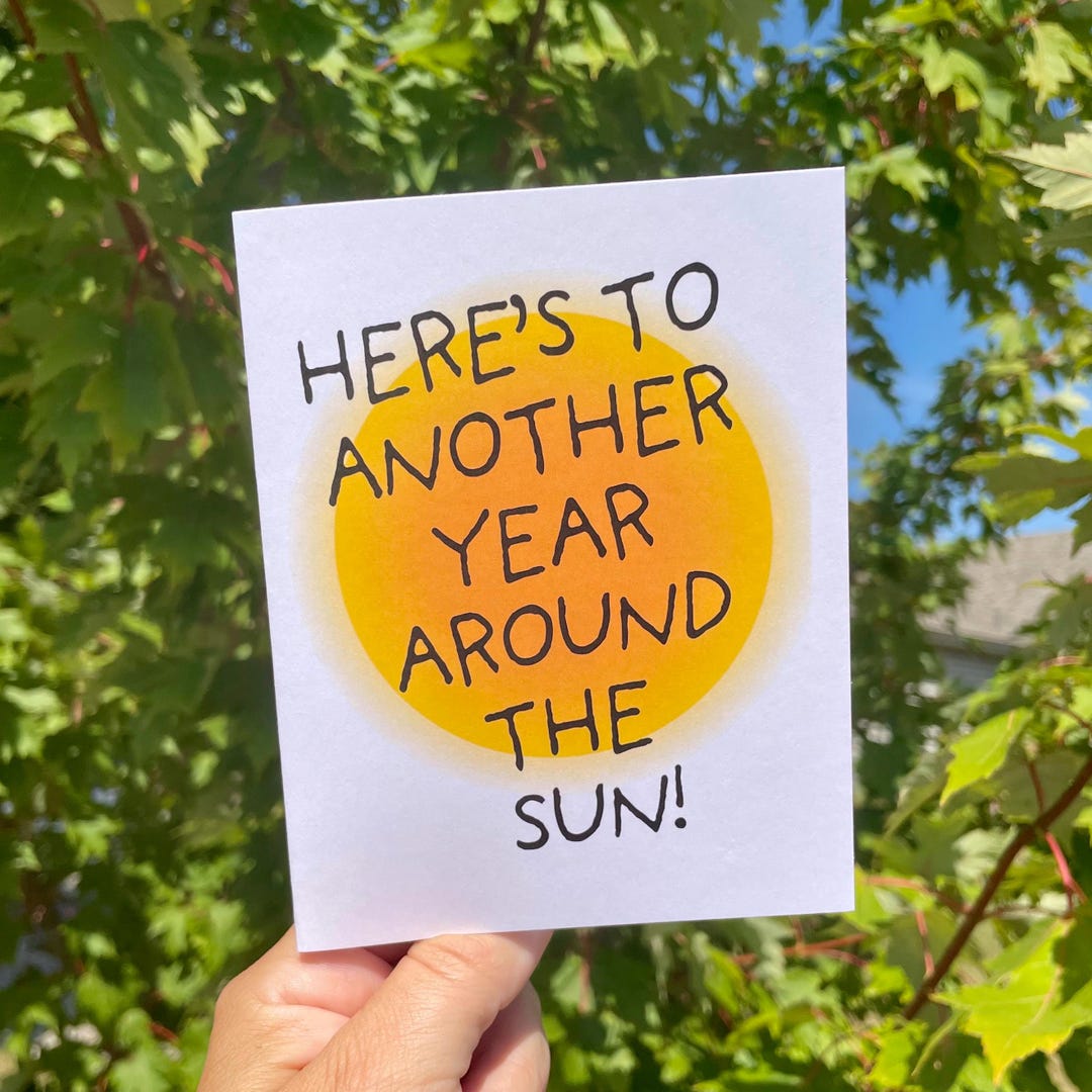 Here's to Another Year Around the Sun Birthday Card | Fun Solar ...