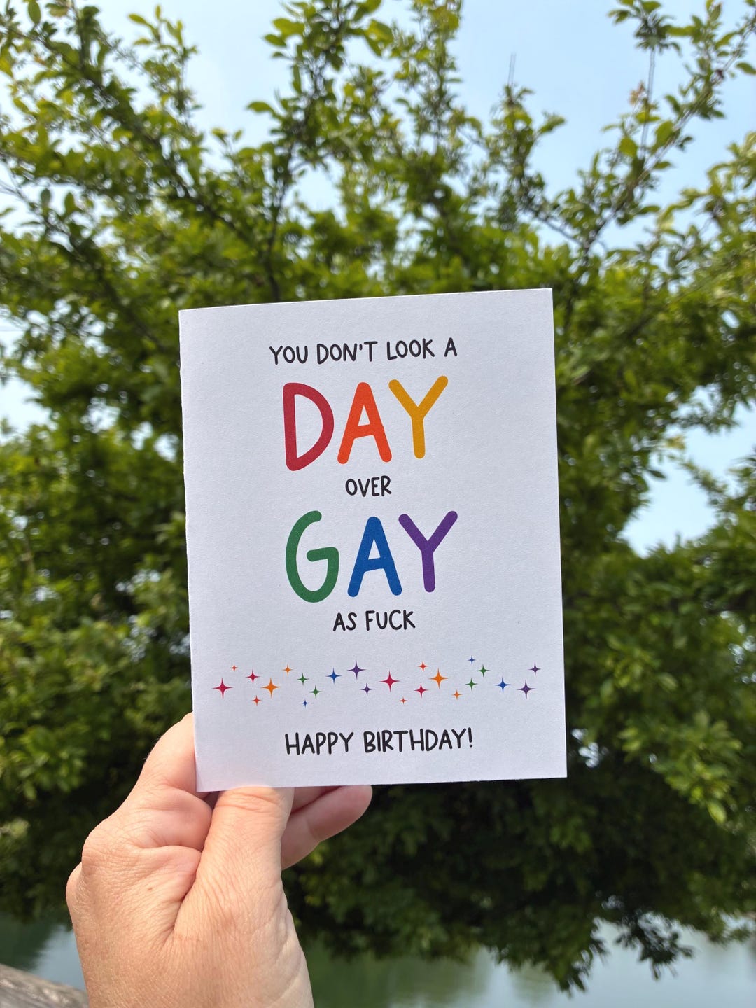 Funny Gay Pride LGBTQ Birthday Card, Rainbow Gay Humor Birthday Card ...