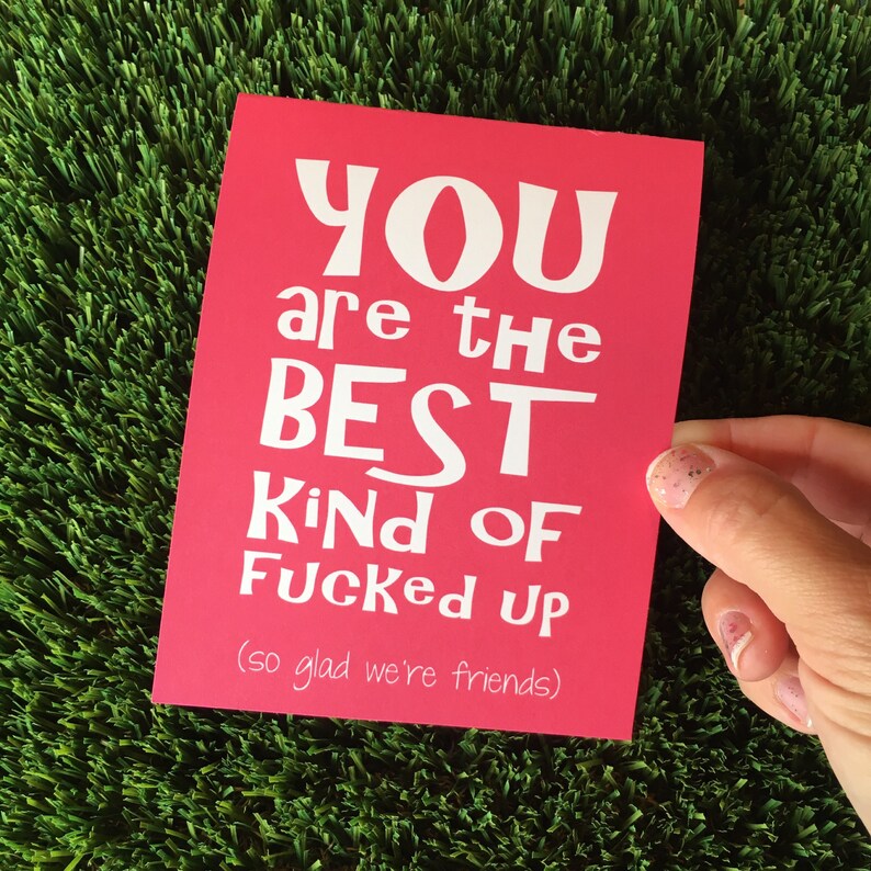 Funny Friendship Card Funny Card For Friend Funny Best Etsy