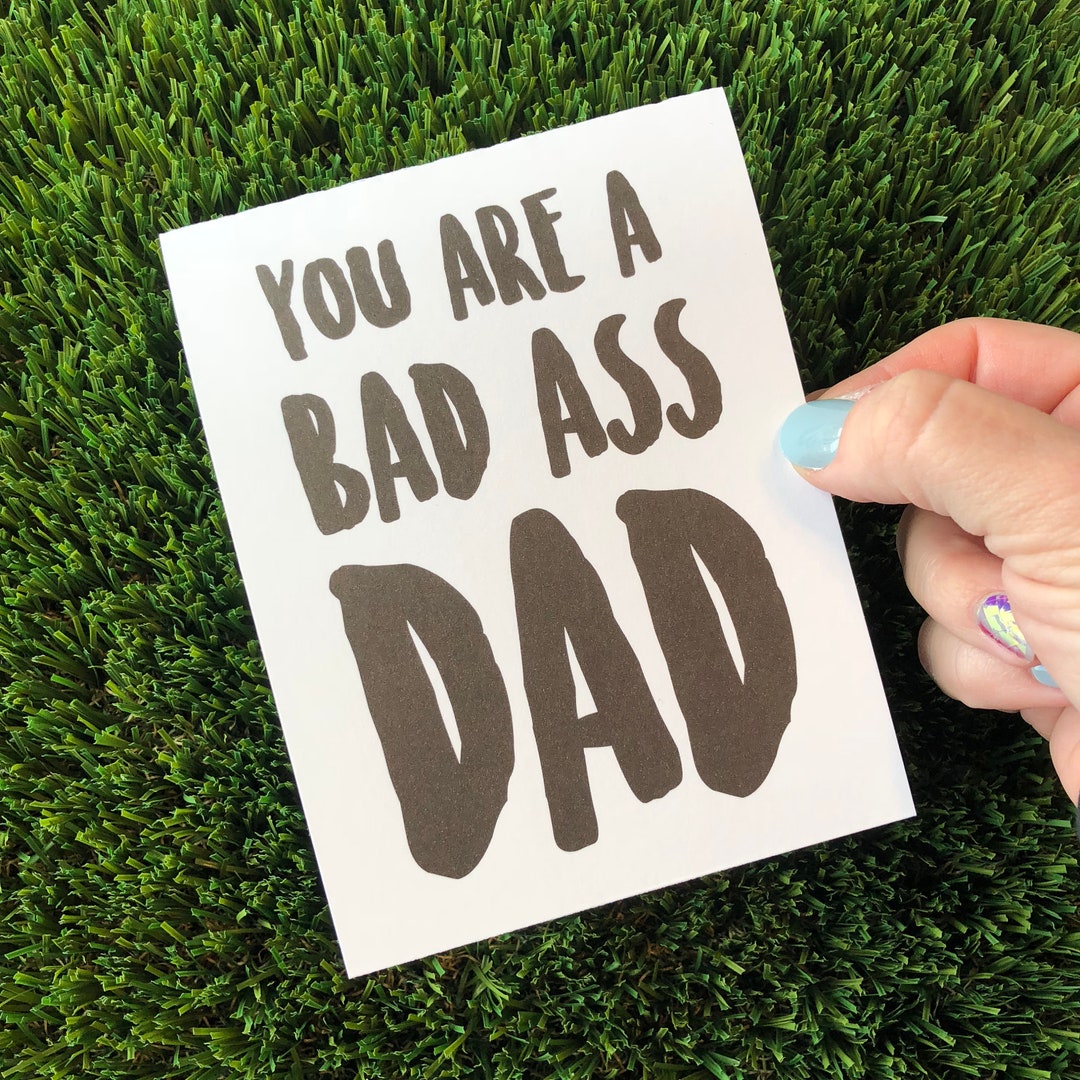 Funny Father's Day Card for Dad/ Badass Dad / Father's Day Card for New ...