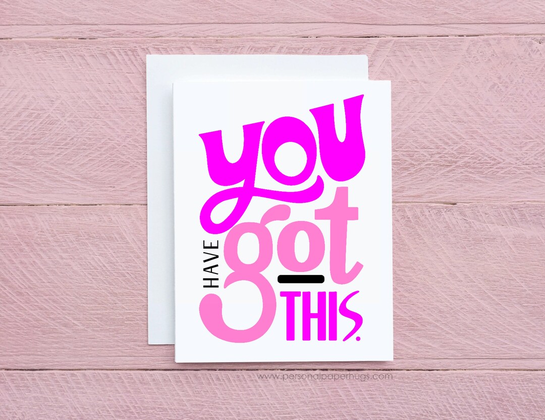 You Got This Pink Friendship Card, Cancer Support Card Cancer ...
