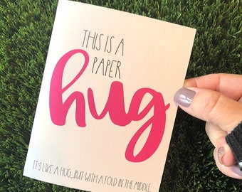Paper Hug Card | Etsy