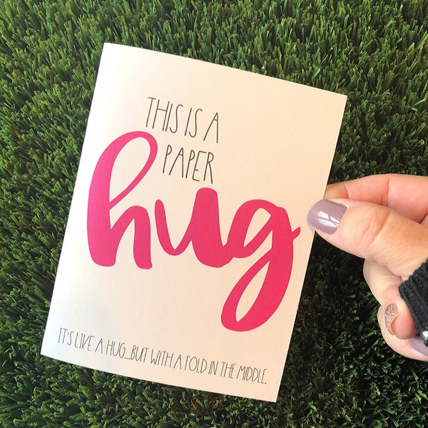 Paper Hug Card - Etsy