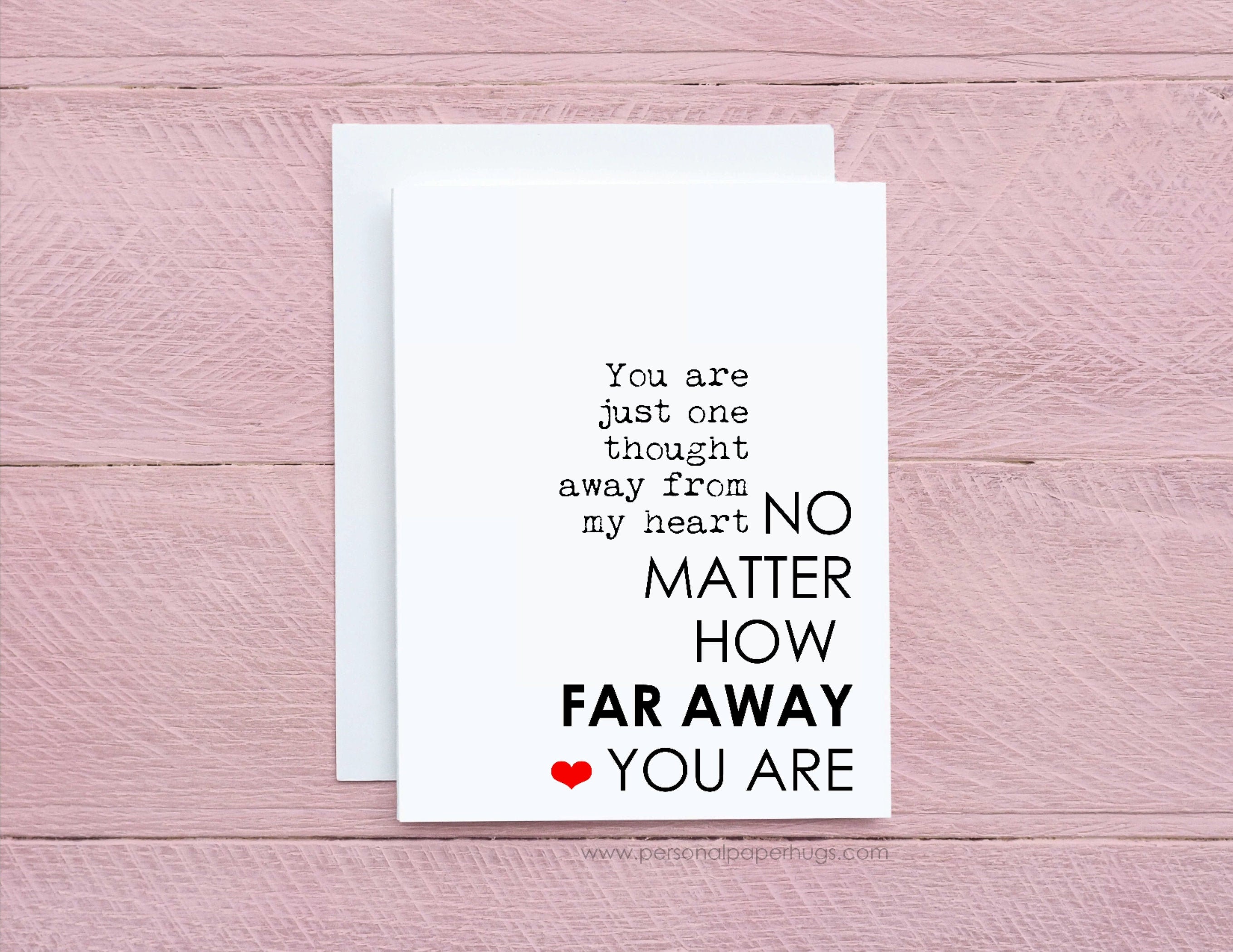 I miss you card / Long distance Relationship Card / LDR card / | Etsy